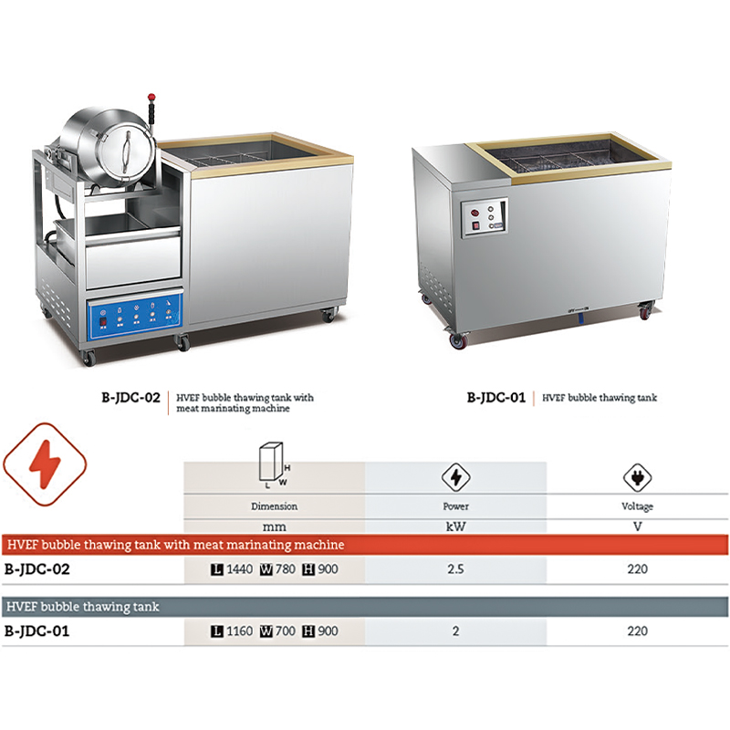 HVEF bubble thawing tank with meat marinating machine /Vacuum Tumbler ...
