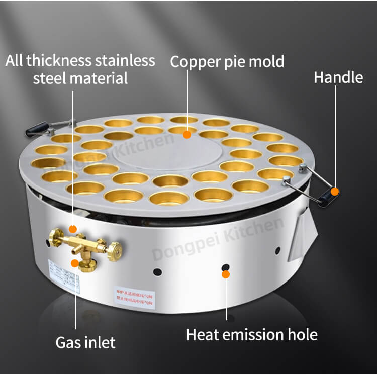 Street Food High-Capacity Cost Saving Imagawayaki Marker Machine Copper ...